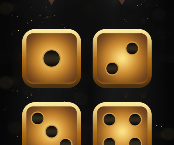 ArtStation - Golden Dices and Tokens 2D | Game Assets