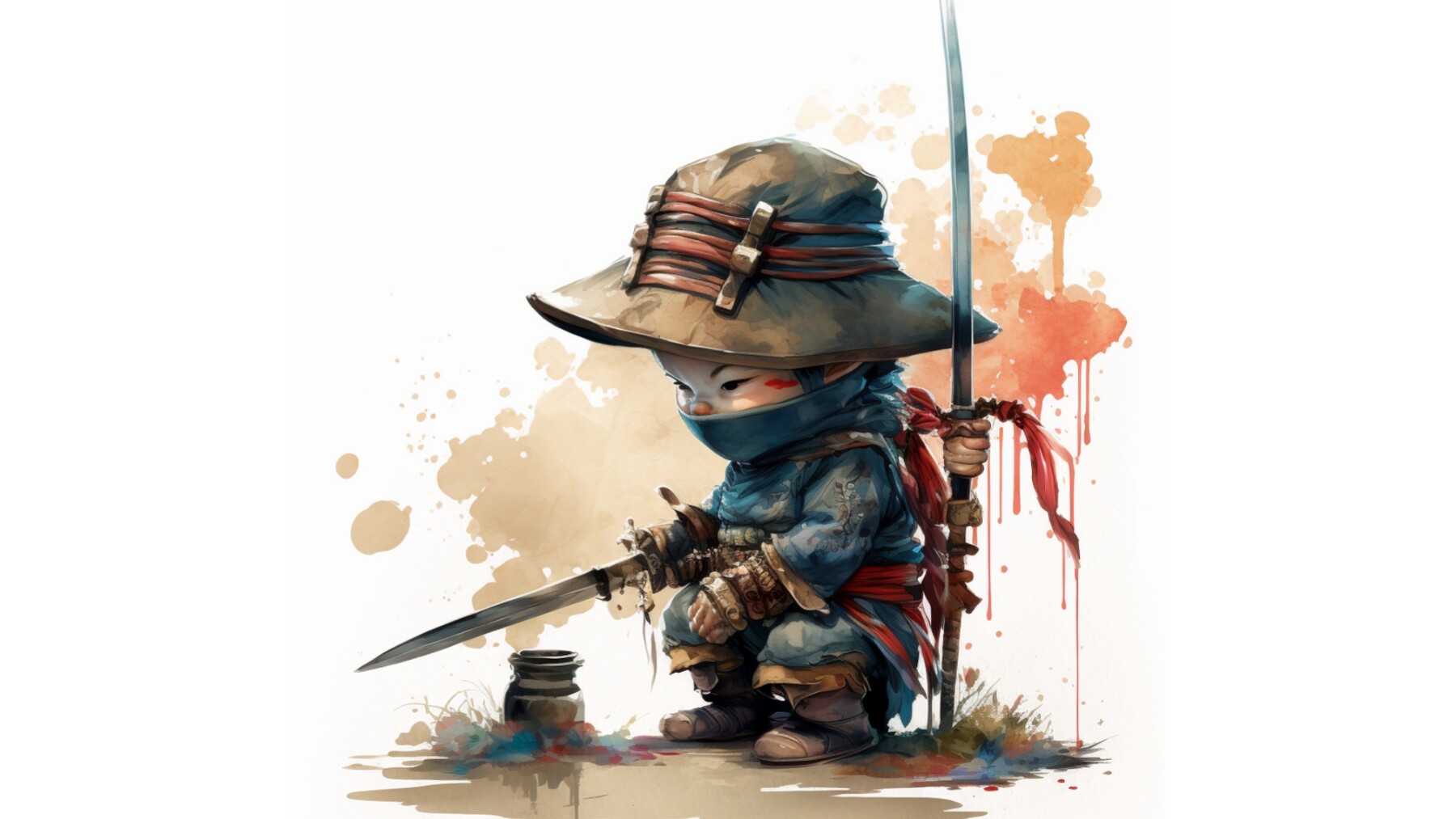 ArtStation - Little Samurai Abstract Art | Artworks