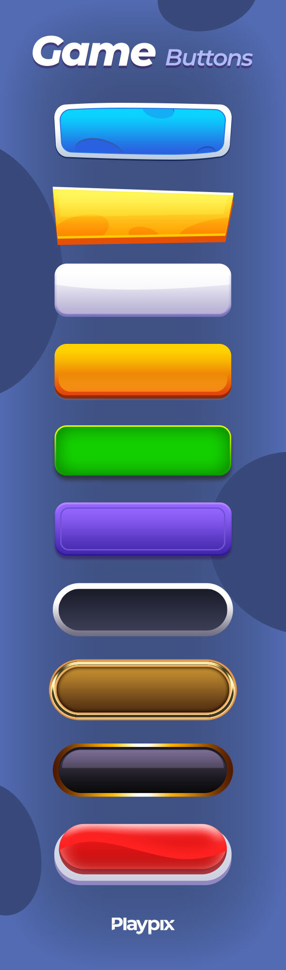 ArtStation - Game Buttons with Unique Shapes | Game Assets