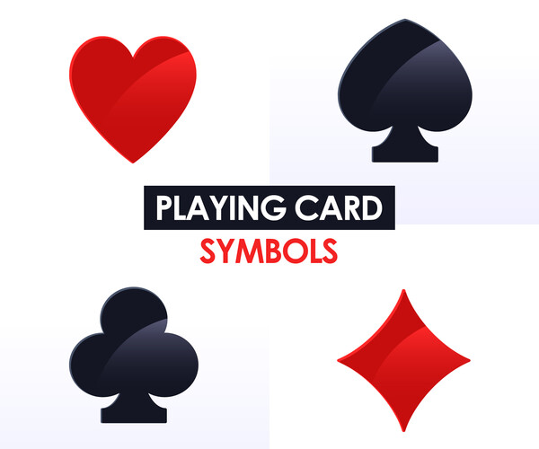ArtStation - Playing Cards Symbol - Hearts, Diamonds, Spades, and Clubs ...
