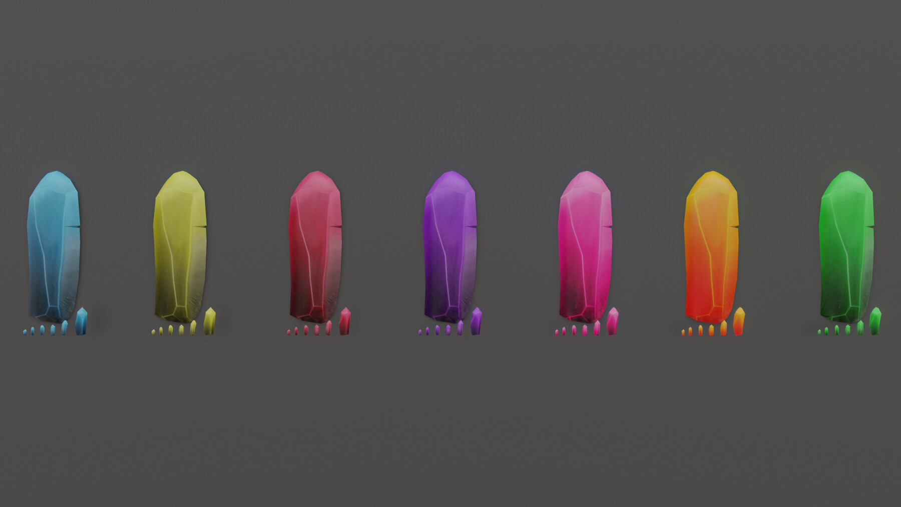 ArtStation - Low poly Crystals | Game Assets