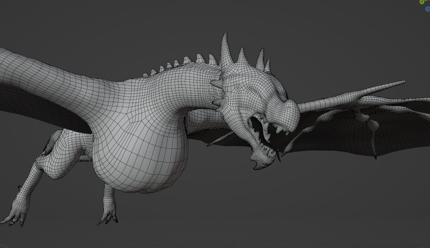 ArtStation - Wyvern 3D model rigged | Game Assets