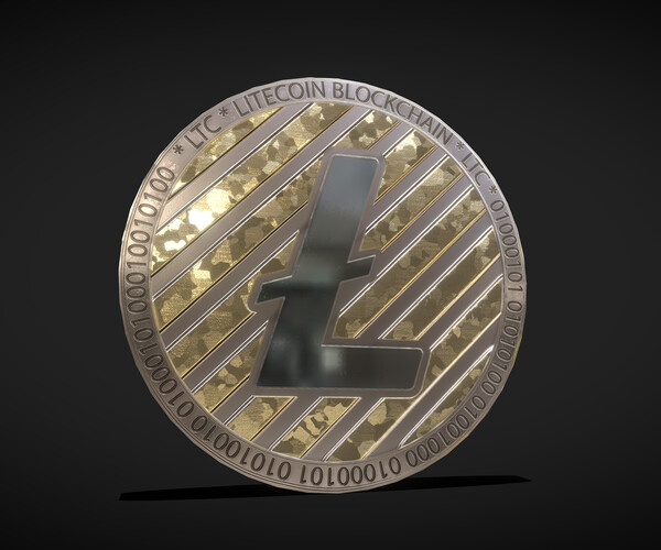 ArtStation - Litecoin LTC Cryptocurrency Coin - low poly 3D model ...