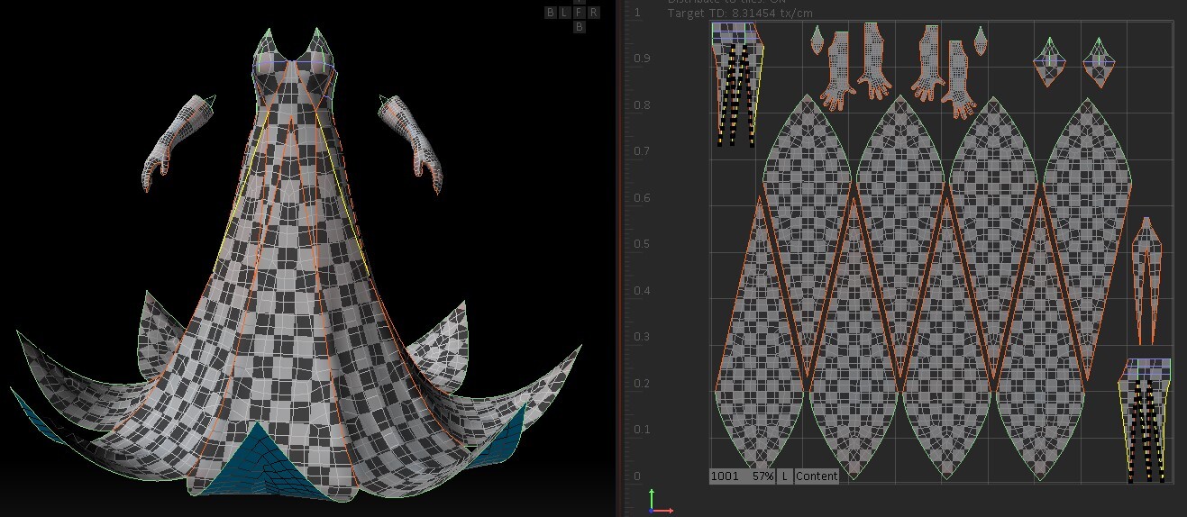 ArtStation - RETOPOLOGY floral_dress_2_day-lily | Resources