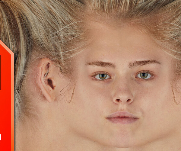 ArtStation - Premade Female Head Texture | Lenny | Game Assets