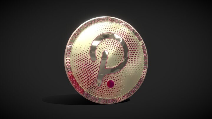 ArtStation - Polkadot Coin - low poly 3D model | Resources