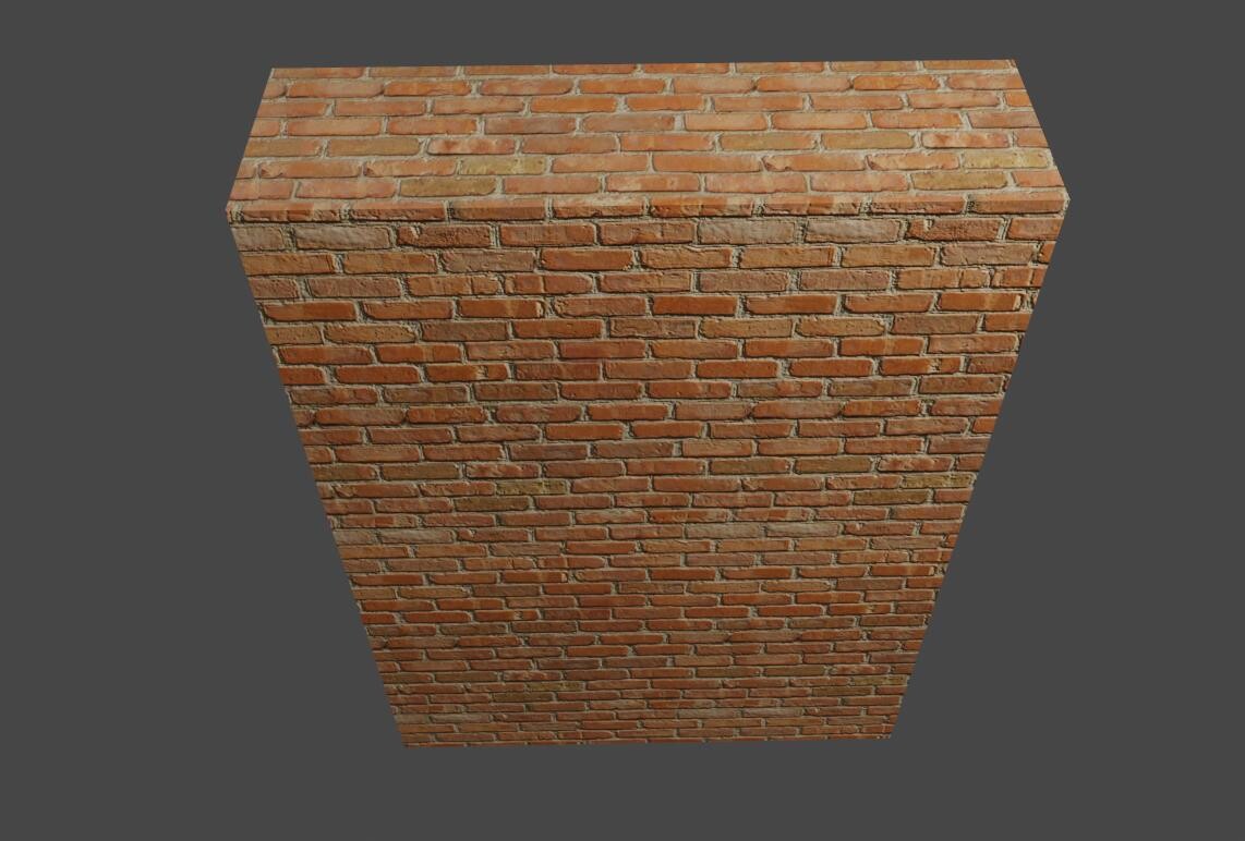 ArtStation - Brick Wall - Normal Map Texture - Muro Low-poly 3D model ...