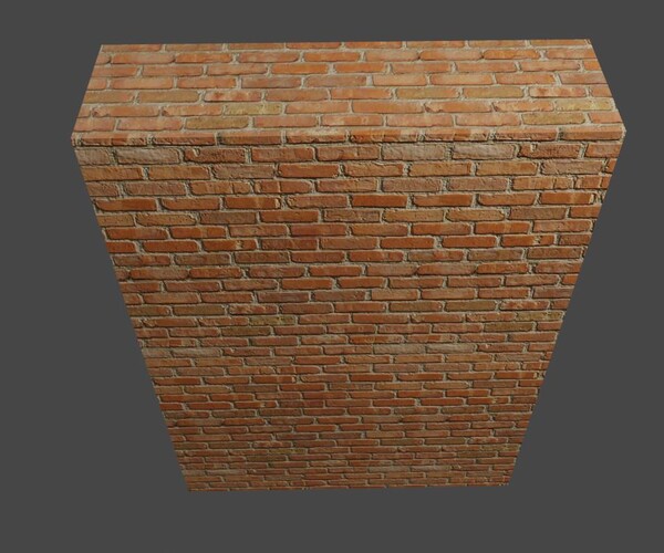 ArtStation - Brick Wall - Normal Map Texture - Muro Low-poly 3D model ...
