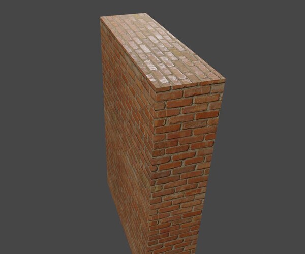 ArtStation - Brick Wall - Normal Map Texture - Muro Low-poly 3D model ...