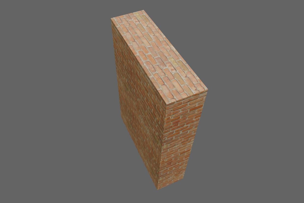 ArtStation - Brick Wall - Normal Map Texture - Muro Low-poly 3D model ...