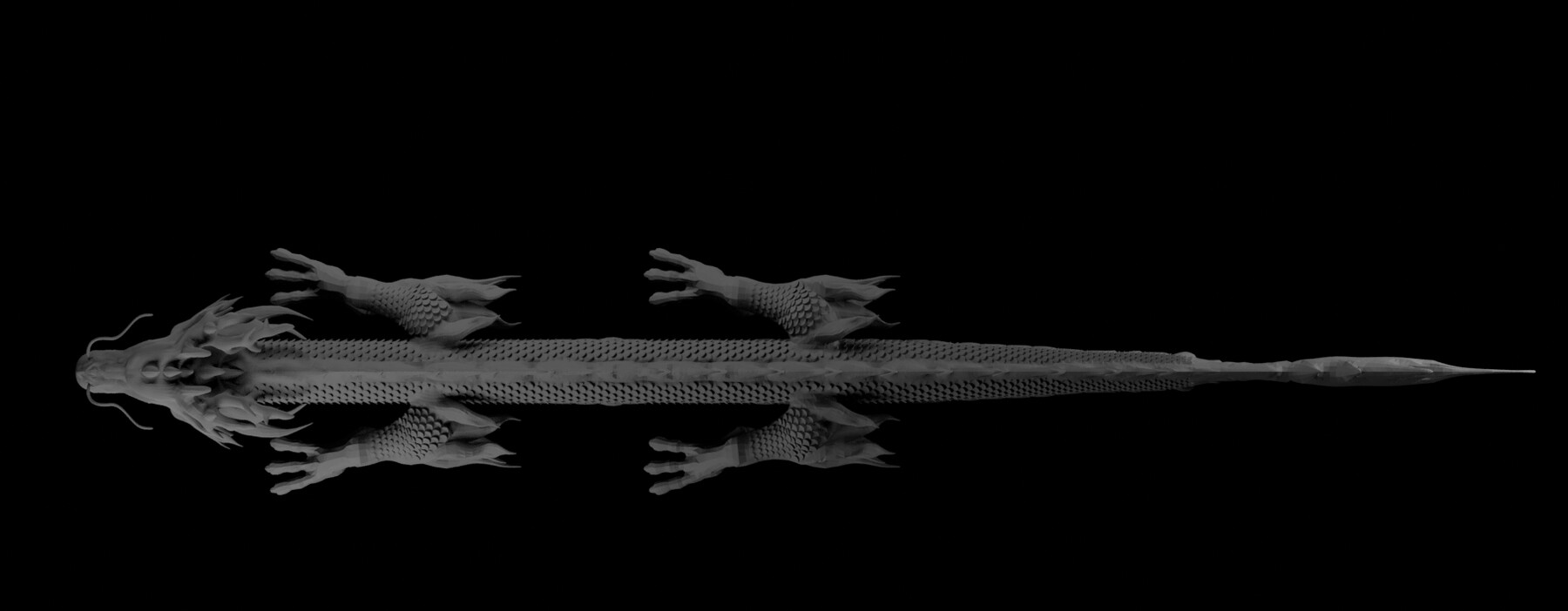 ArtStation - Low mesh Asian Dragon model | Game Assets