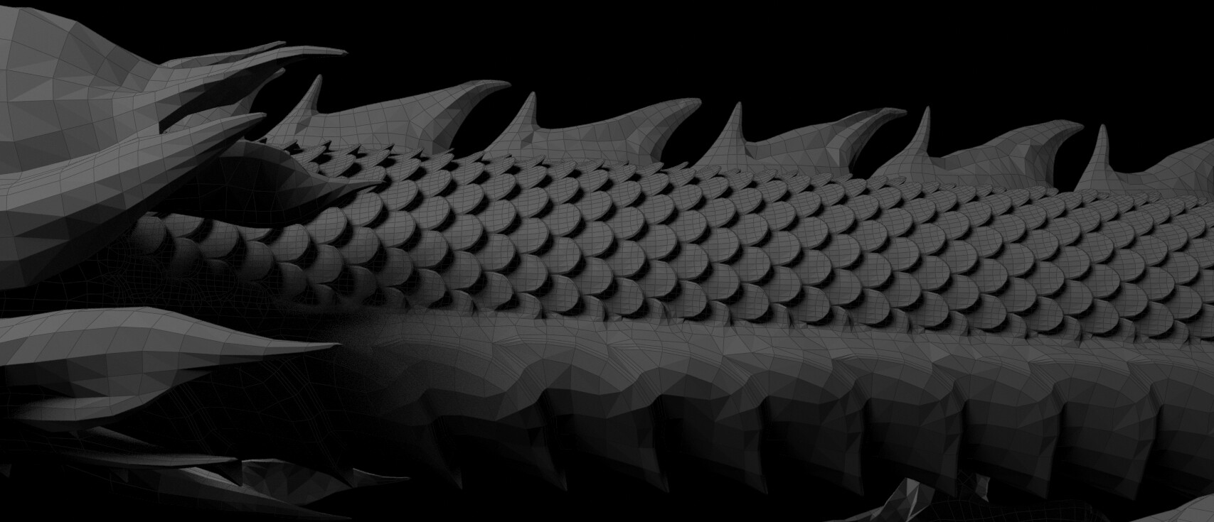 ArtStation - Low mesh Asian Dragon model | Game Assets