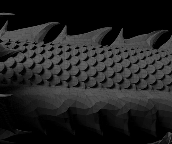 ArtStation - Low mesh Asian Dragon model | Game Assets