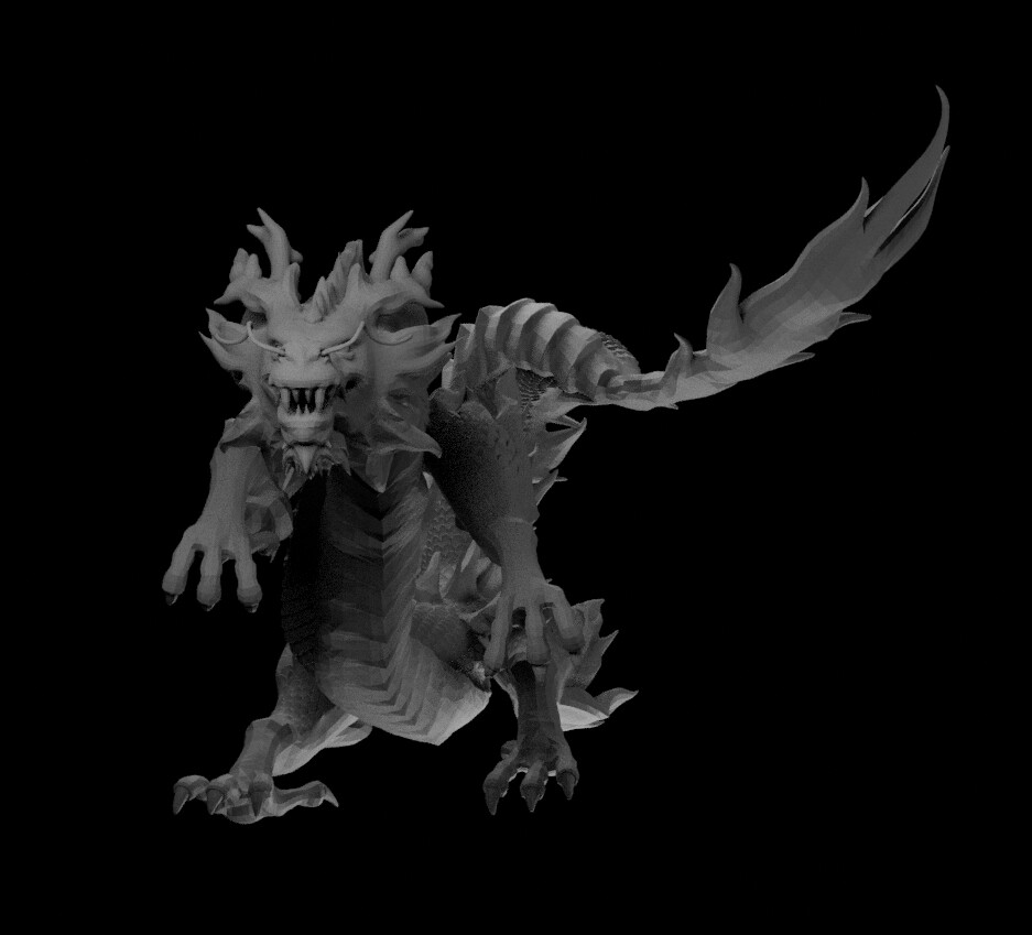 ArtStation - Low mesh Asian Dragon model | Game Assets