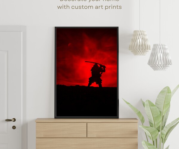 ArtStation - Japan Dark Samurai Art Print | Artworks