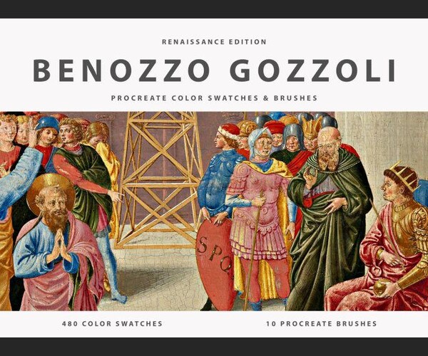 ArtStation - Benozzo Gozzoli Procreate Kit | Brushes