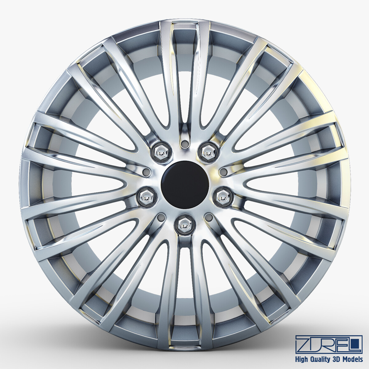 ArtStation - Style 345M Wheel Silver Mid Poly | Resources