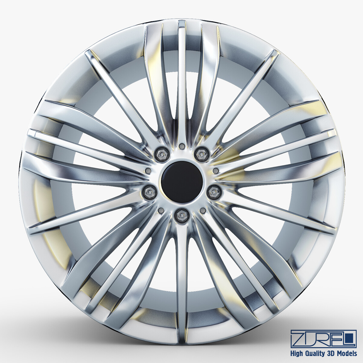 ArtStation - Style 332 Wheel Silver Mid Poly | Resources