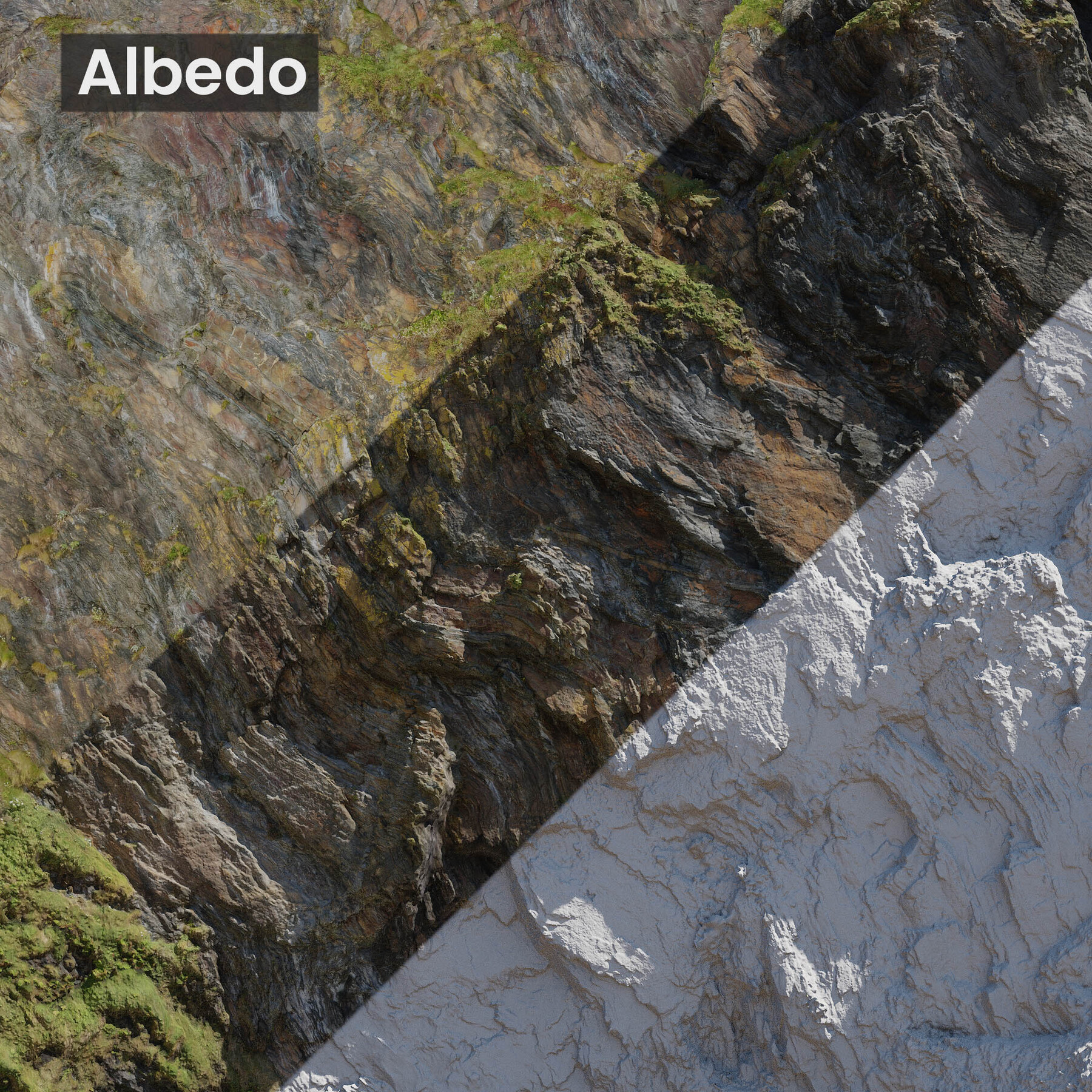ArtStation - Large Coastal Cliff PBR Scan 01 & Highpoly | Game Assets