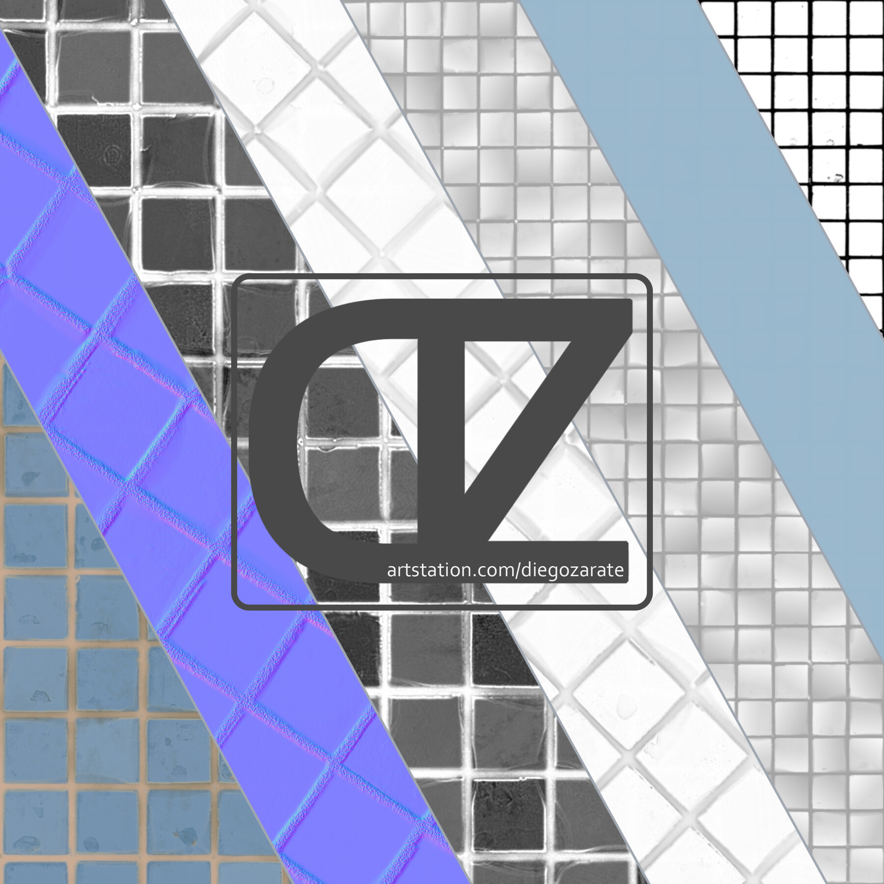 ArtStation - PBR - POOL TILES - 4K MATERIAL | Game Assets