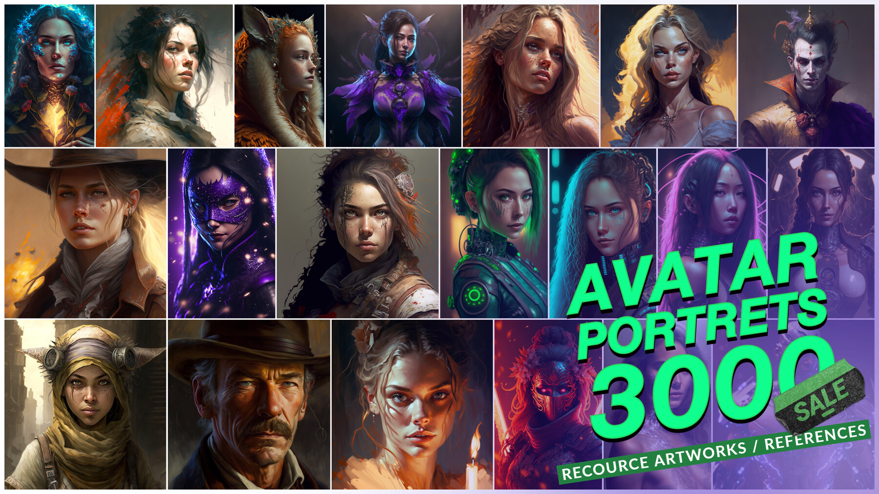 ArtStation - 3000 AVATAR PORTRETS RESOURCE ARTWORKS /REFERENCES | Artworks