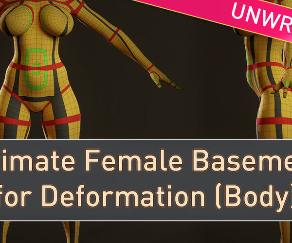 ArtStation - Ultimate Femal Basemesh for Deformation | Body (Unwrapped) | Resources