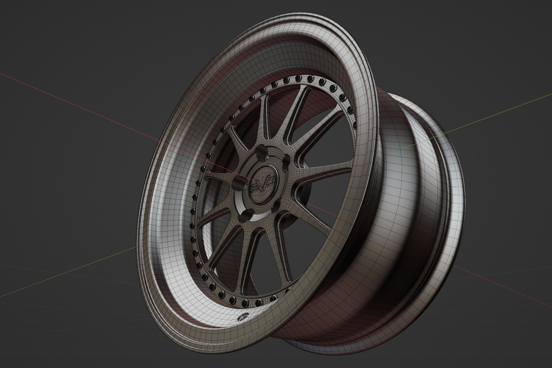 ArtStation - EVO61 LS4 Car wheel FREE 3D model | Resources