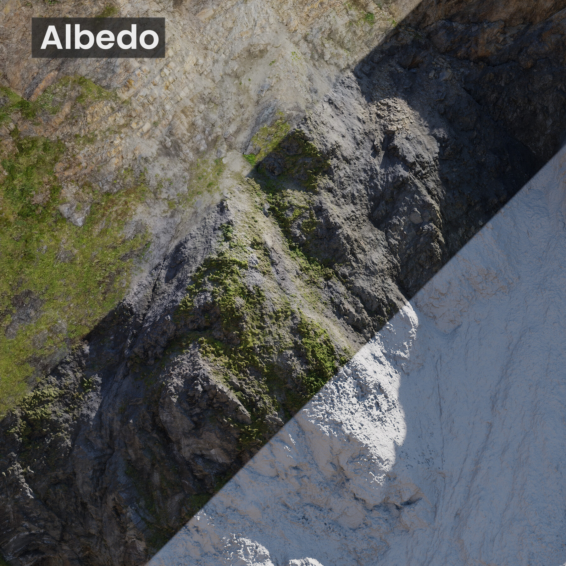 ArtStation - Large Coastal Cliff PBR Scan 03 & Highpoly | Game Assets