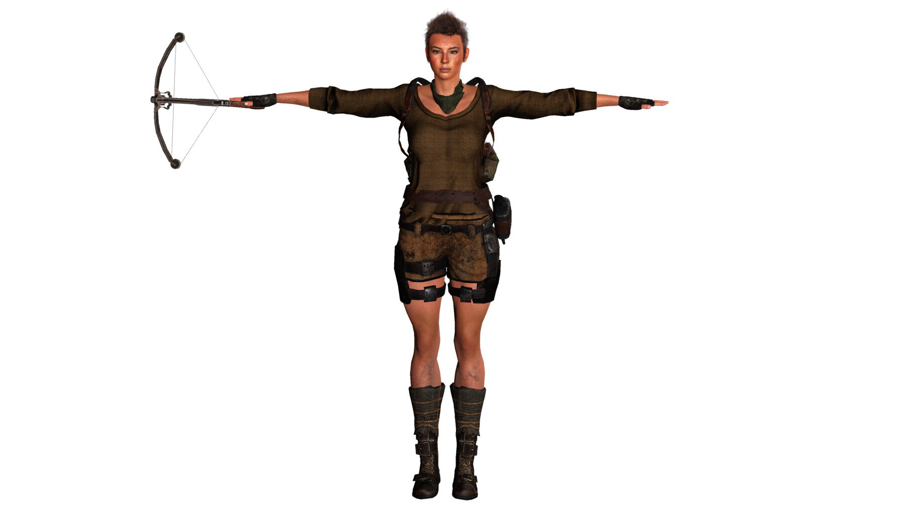 ArtStation - AAA 3D APOCALYPTIC FEMALE 03 - REALISTIC GAME READY ...