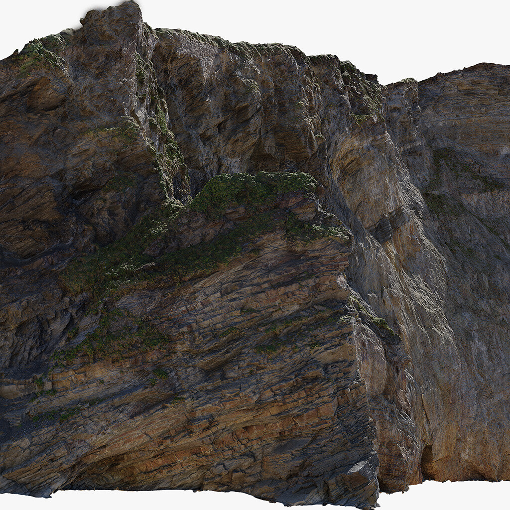 ArtStation - Large Coastal Cliff PBR Scan 02 & Highpoly | Game Assets