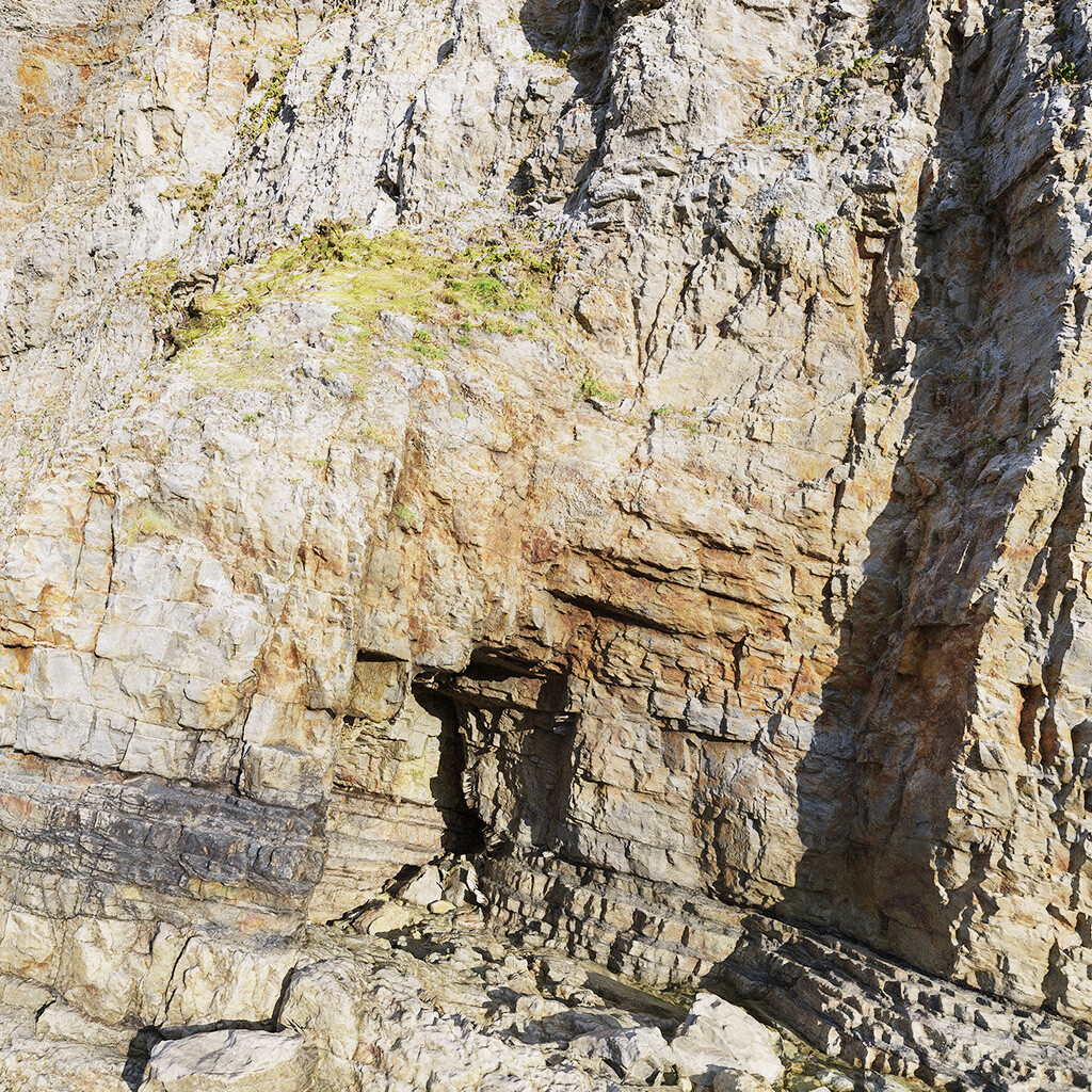 ArtStation - Large Coastal Cliff PBR Scan 04 & Highpoly | Game Assets