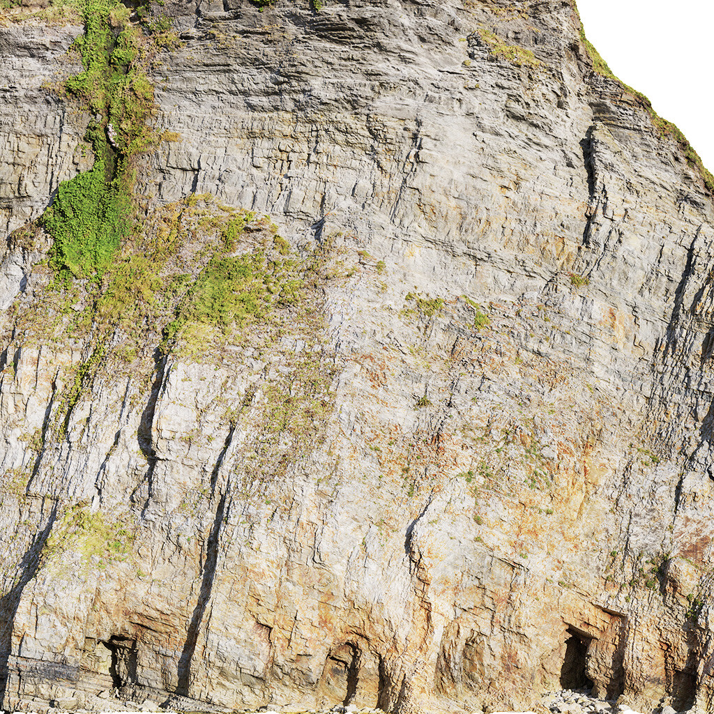 ArtStation - Large Coastal Cliff PBR Scan 04 & Highpoly | Game Assets