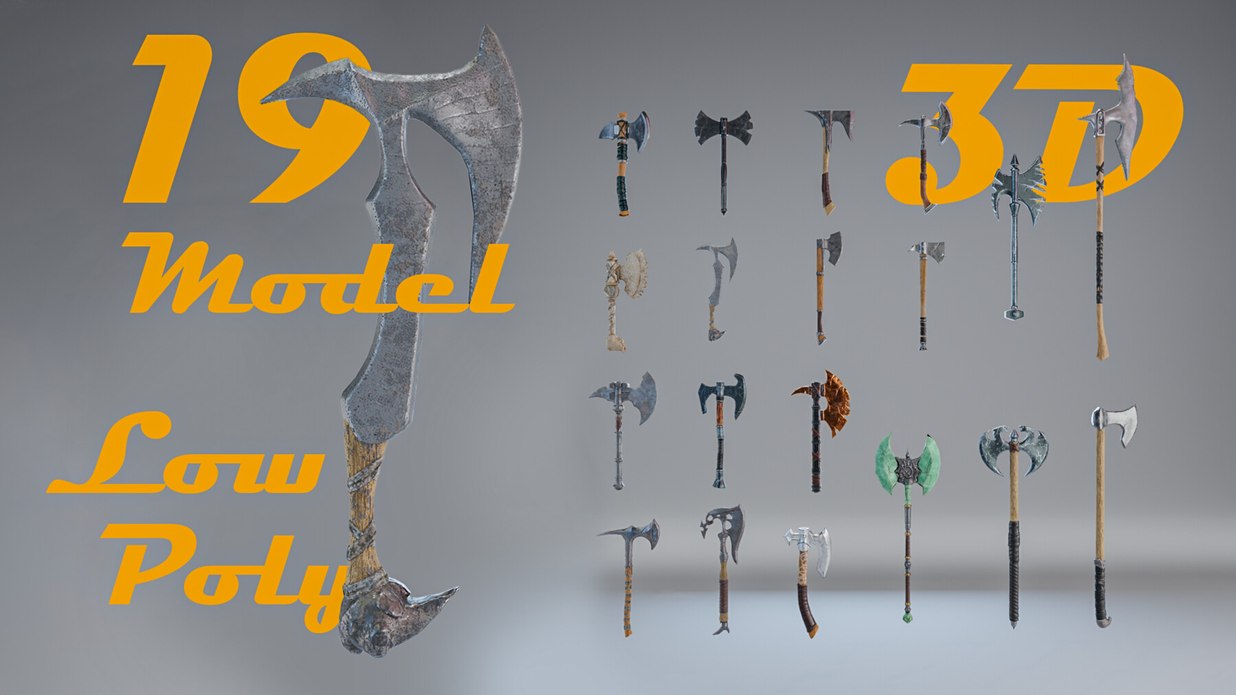ArtStation - Axe collection-game assets | Game Assets