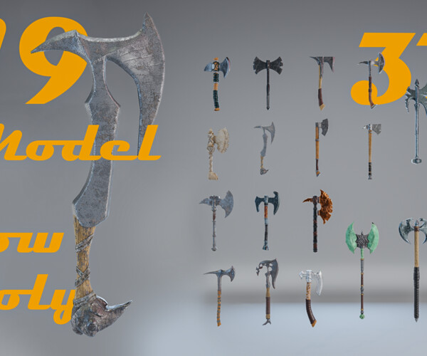 ArtStation - Axe collection-game assets | Game Assets
