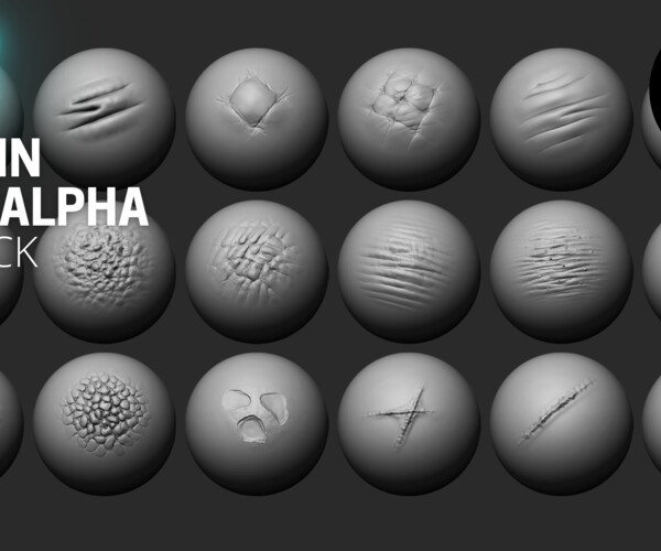 ArtStation - 18 Skin Alphas and VDM Brush - Custom made Alphas to use ...