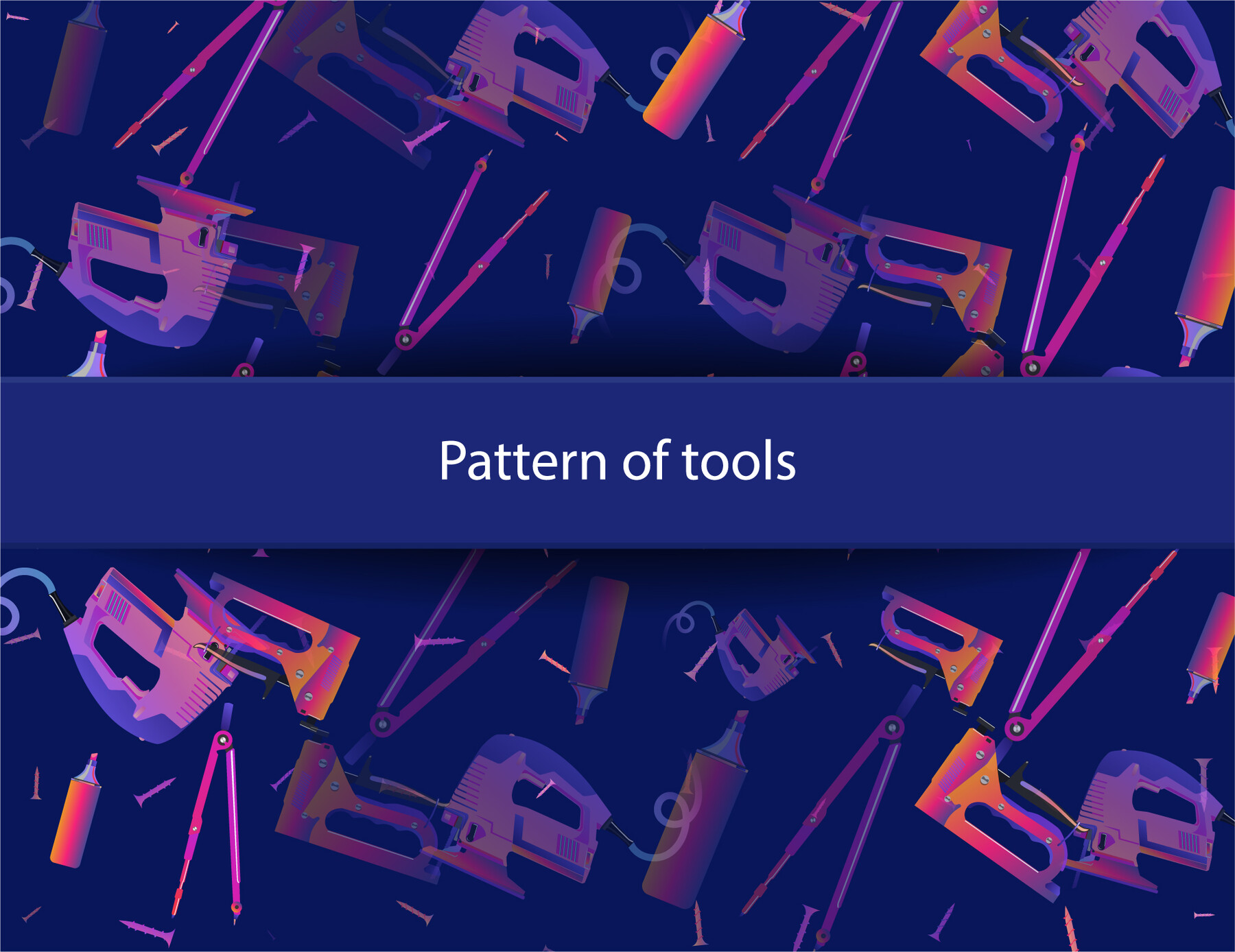 ArtStation - Banner with a pattern of power tools | Artworks
