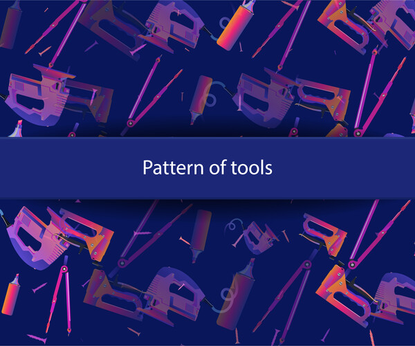 ArtStation - Banner with a pattern of power tools | Artworks