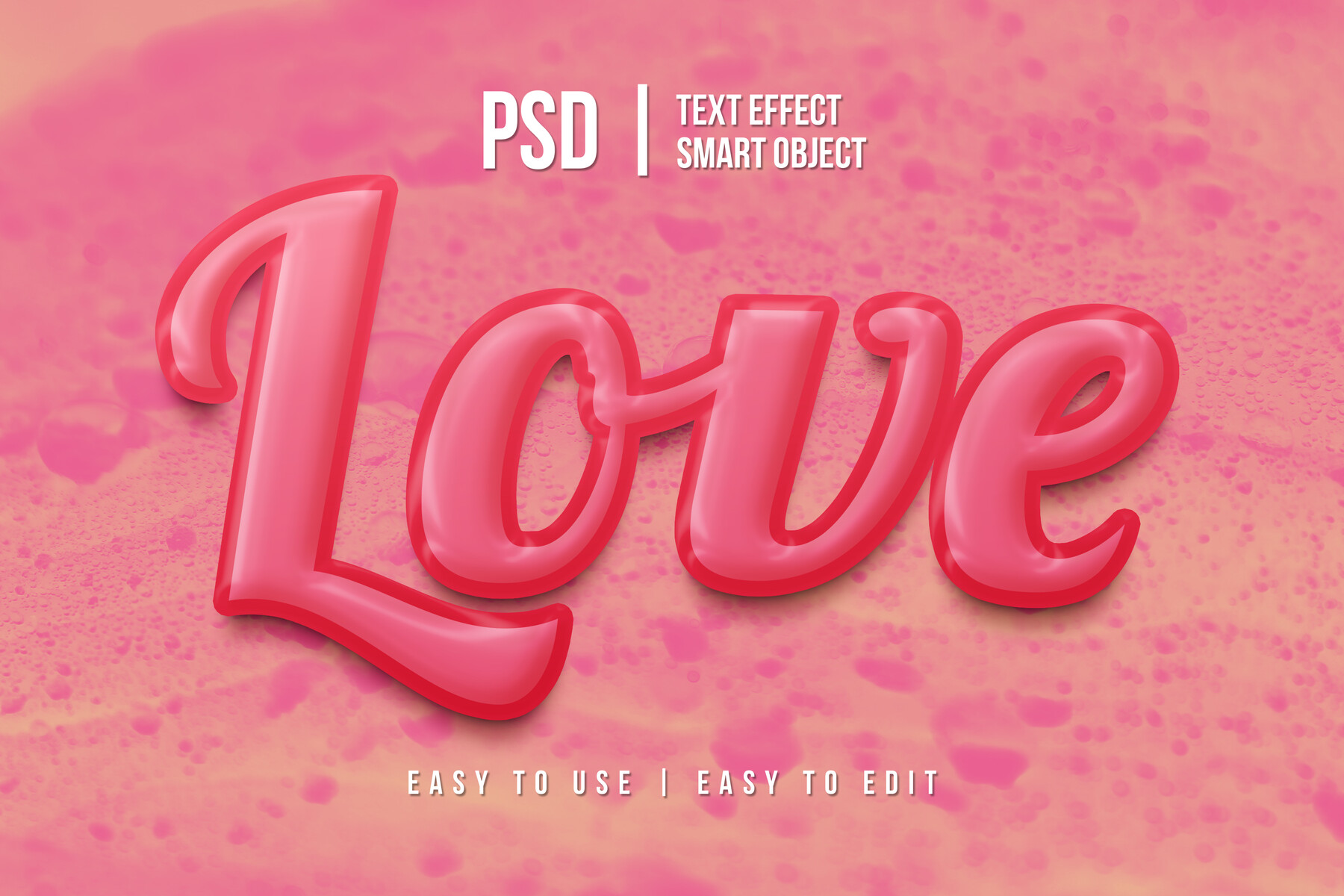 ArtStation - 3D Love. PSD fully editable text effect. Layer style PSD ...