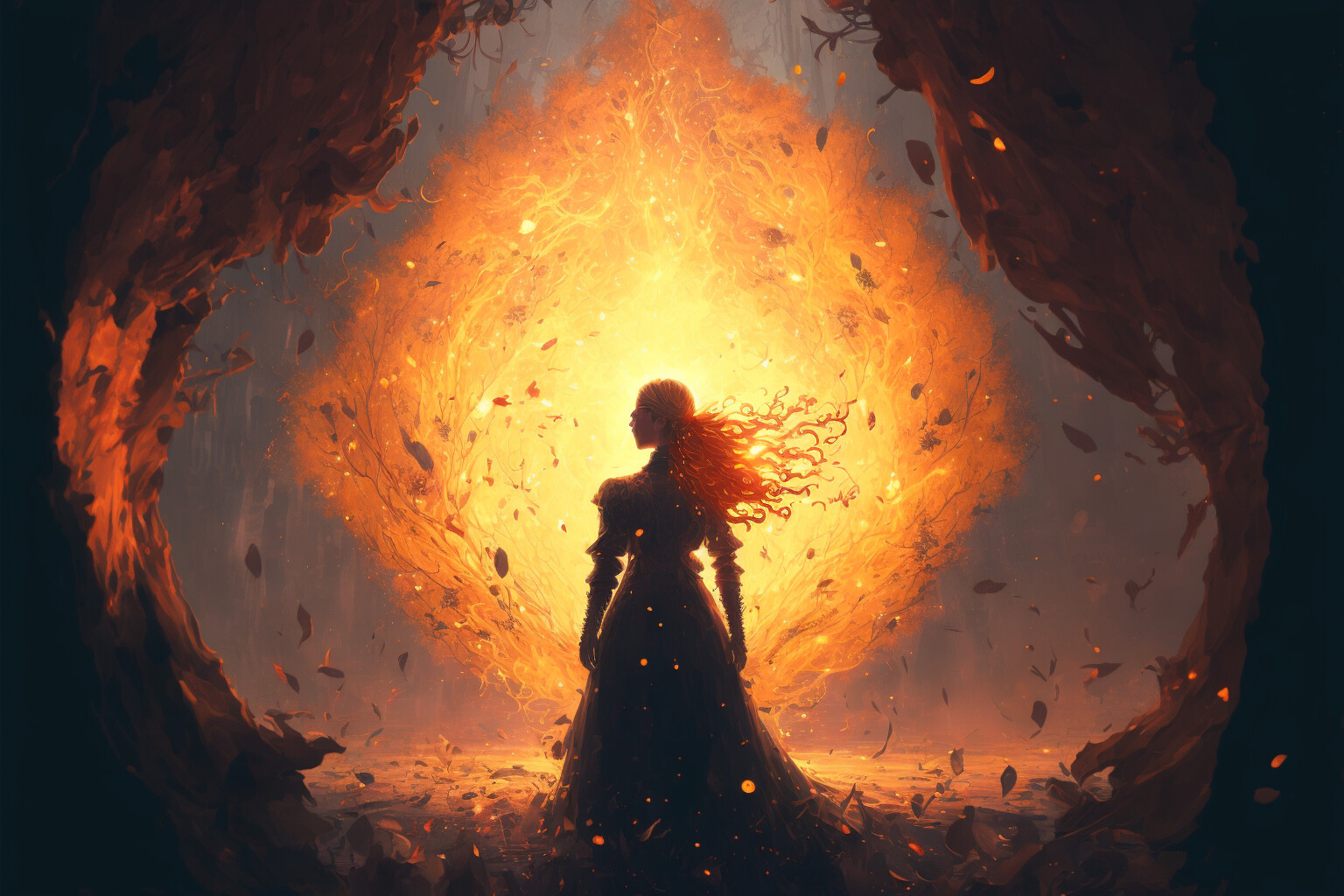 ArtStation - Eternal Flame: A Digital Painting of Freedom and Love 2 ...