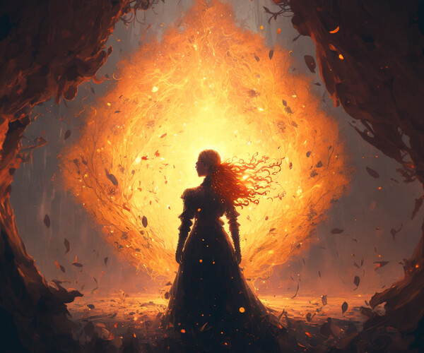 ArtStation - Eternal Flame: A Digital Painting of Freedom and Love 2 ...