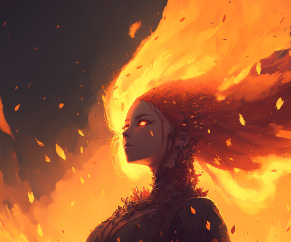 ArtStation - Eternal Flame: A Digital Painting of Freedom and Love 10 ...