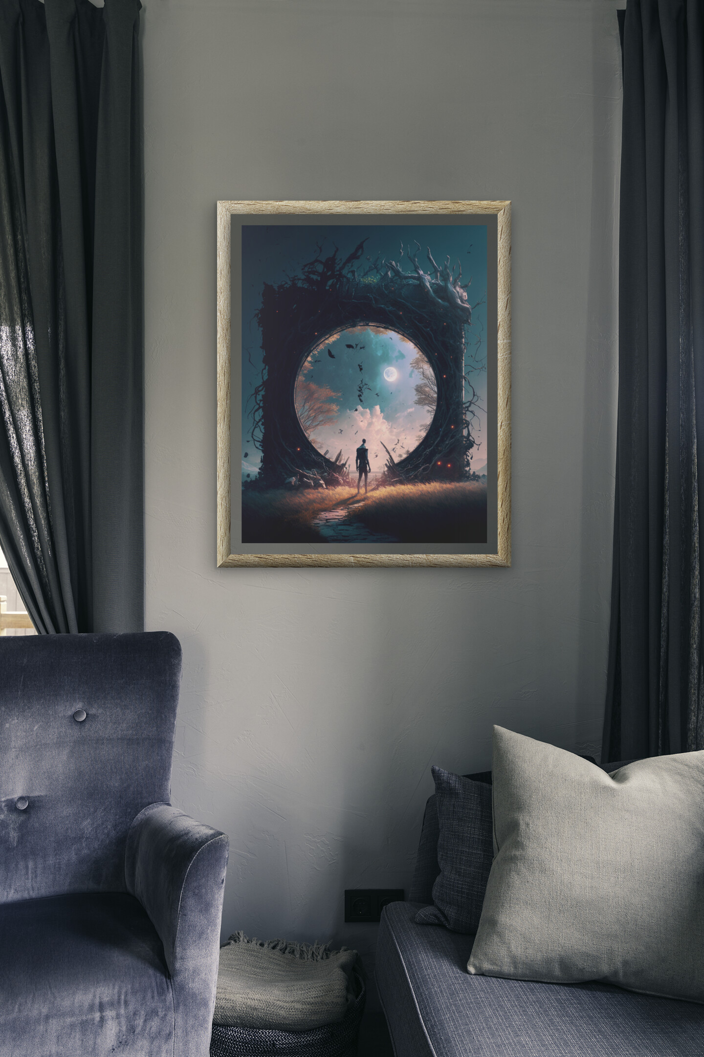 ArtStation - The Threshold of Wonder: A Man's Gaze into the Unknown | Artworks