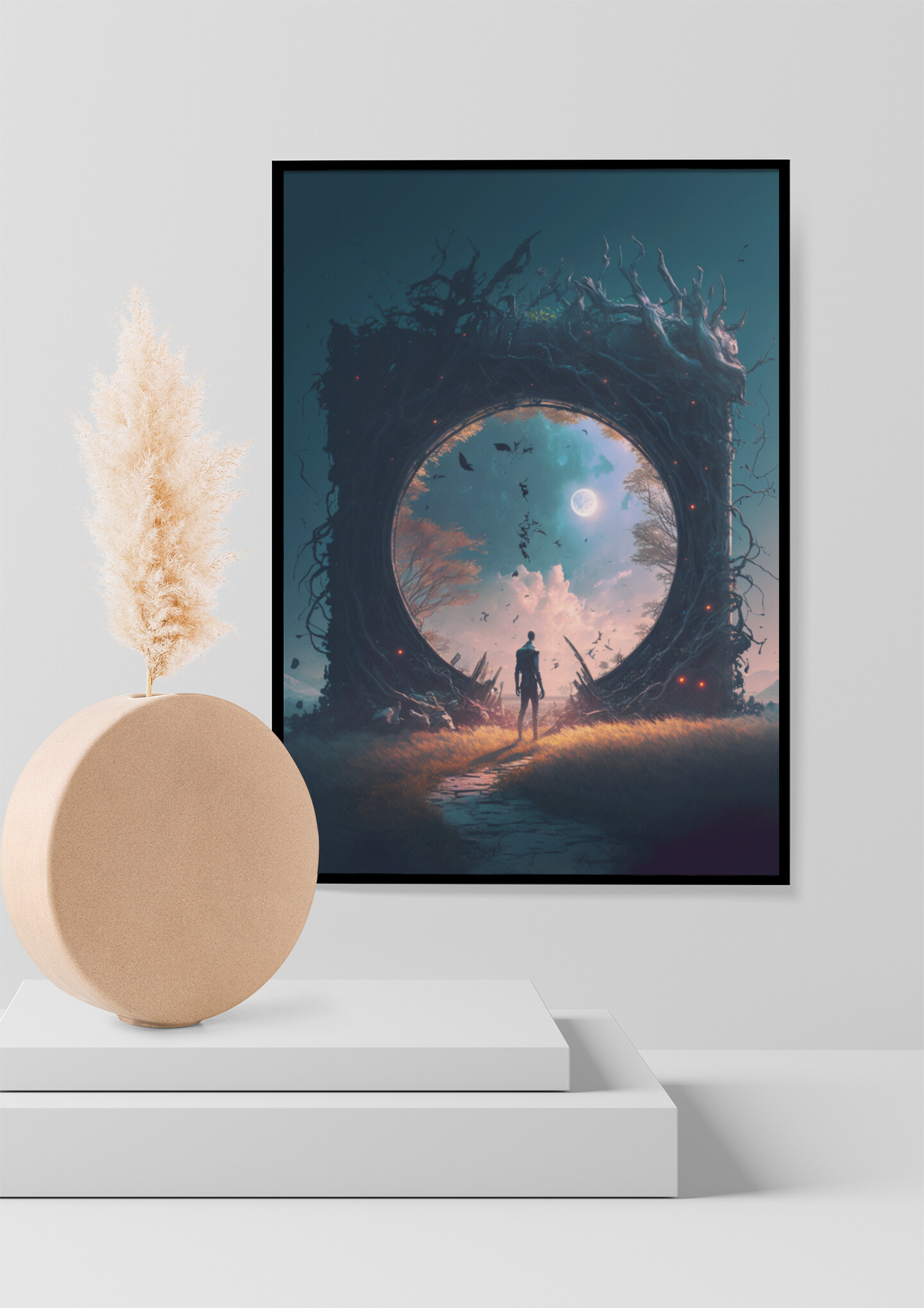 ArtStation - The Threshold of Wonder: A Man's Gaze into the Unknown | Artworks