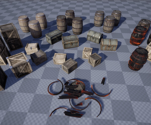 ArtStation - Vintage Crates, Barrels and Chests for Unreal Engine ...