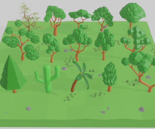 ArtStation - TREE COLLECTION (LOW POLY) | Game Assets