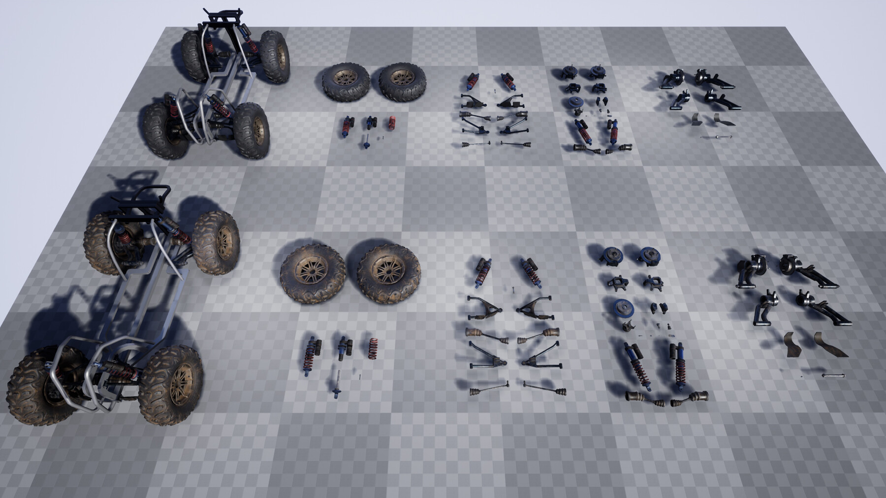 ArtStation - Quadracycle Parts Props Pack | Game Assets