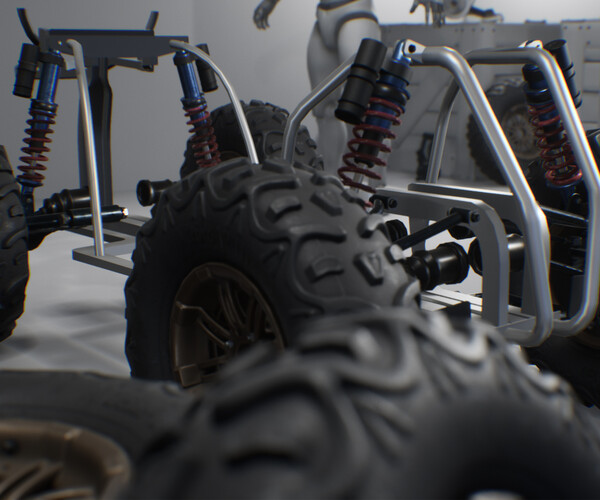 ArtStation - Quadracycle Parts Props Pack | Game Assets