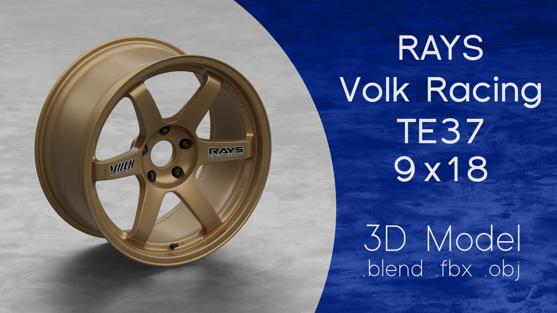ArtStation - RAYS Volk Racing TE37 Rim/Wheel 3D Model | Resources