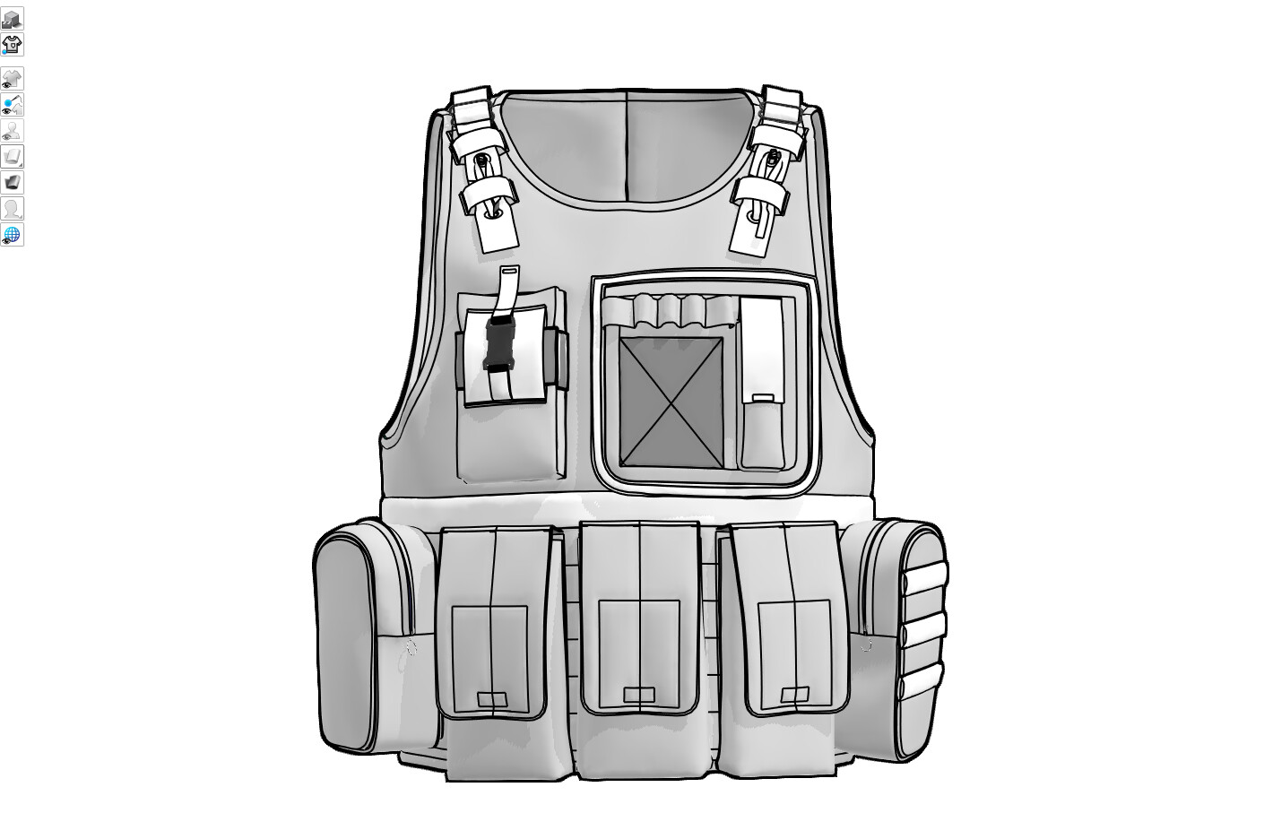 ArtStation - 3 women tactical vests / marvelous designer / clo3d / OBJ / FBX | Game Assets