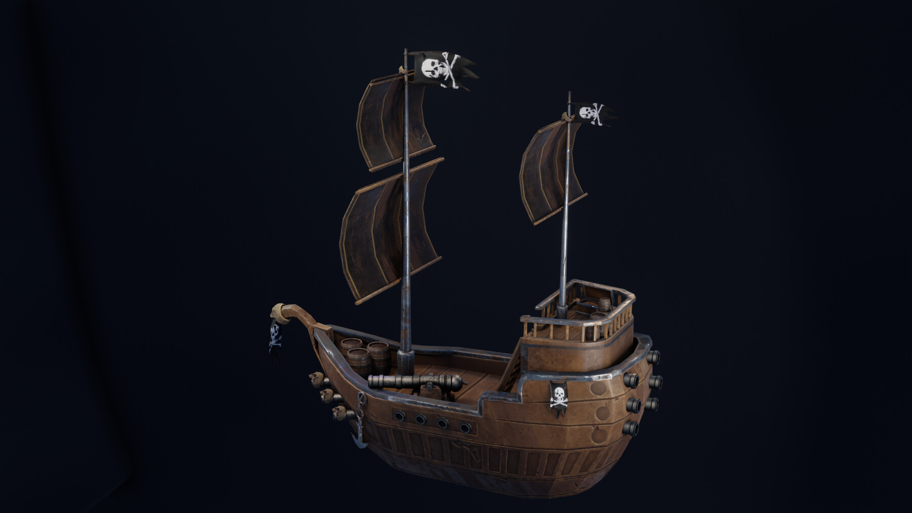ArtStation - Stylized Pirate Ship | Game Assets